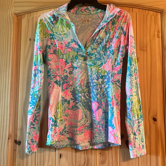 Lilly Pulitzer | Tops | Lilly Pulitzer Luxletic Popover In Fished My ...